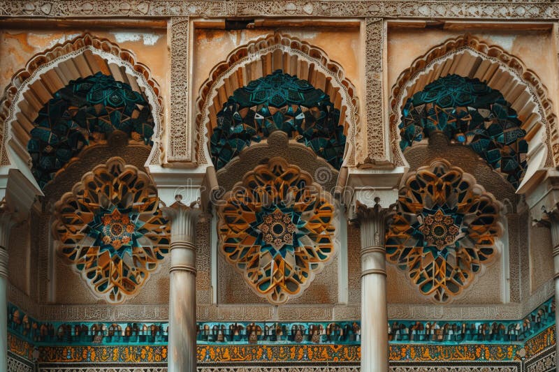 Ornate Islamic Architecture Stock Illustration - Illustration of ...