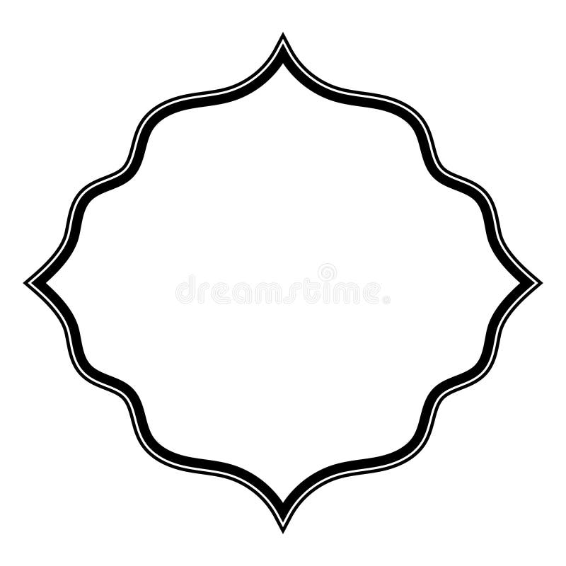 Ornate Islamic Frame, Elegant Decorative Border for Design Stock Vector ...