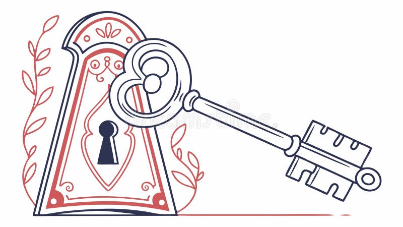 Ornate Key in Decorative Keyhole, Vector Design Generative AI Stock ...