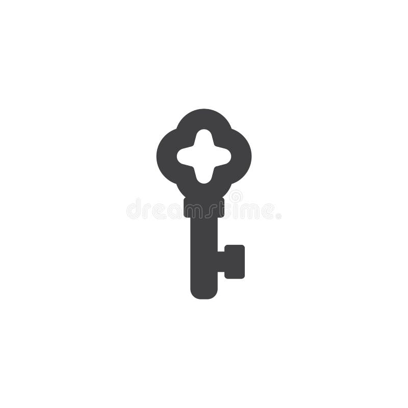 Ornate key vector icon stock vector. Illustration of classic - 132998988