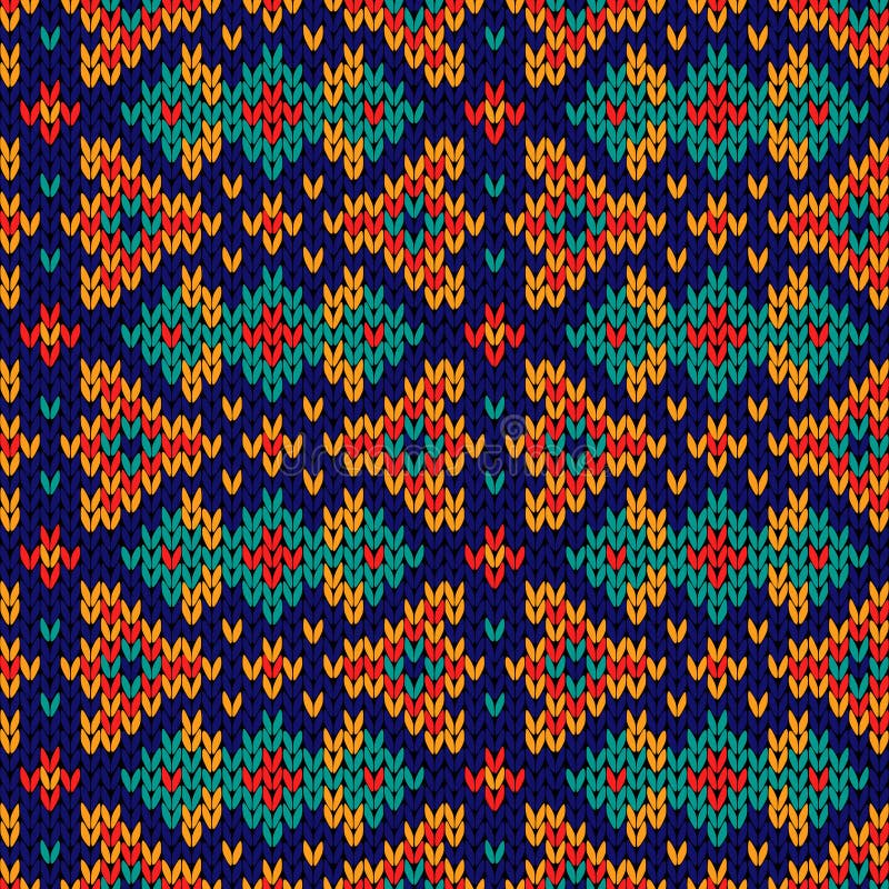 Ornate Knitting Seamless Motley Pattern Stock Vector - Illustration of ...