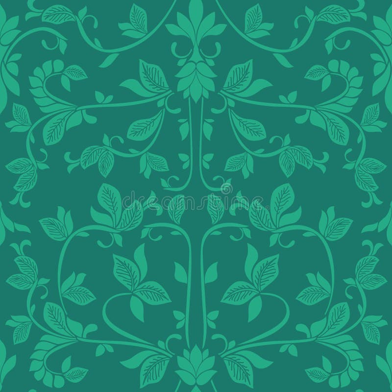 Ornate Leaf Pattern with a Baroque Vintage Feel Stock Vector ...