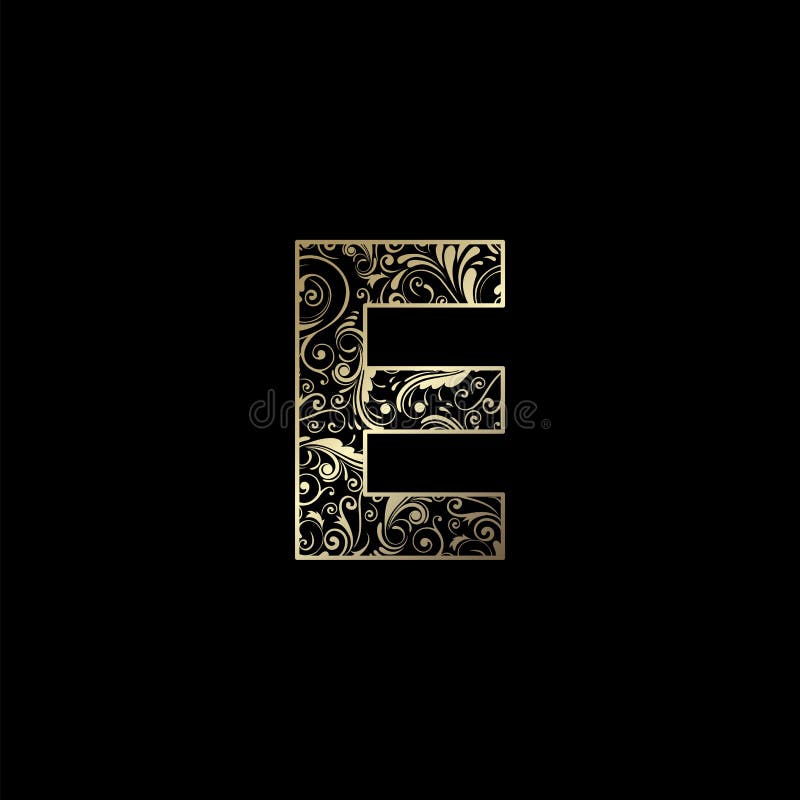 Ornate Letter E Logo Icon, Elegant Monogram Luxury Letter Logo Vector ...