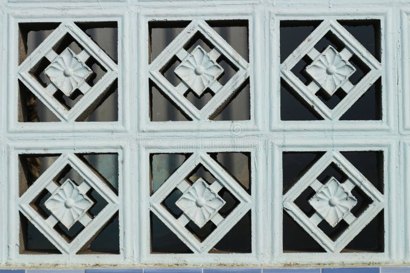 Ornate Light Grey Lattice Design on a Building Facade Stock Image ...