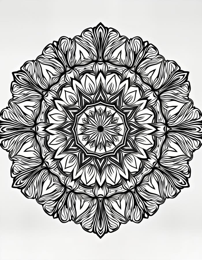 Ornate Mandala Design. Intricate Floral Pattern. Complex Round Shape ...