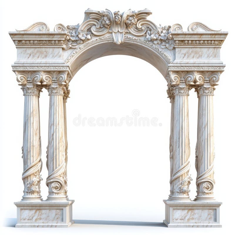 Ornate Marble Archway with Intricate Designs and Columns Stock ...