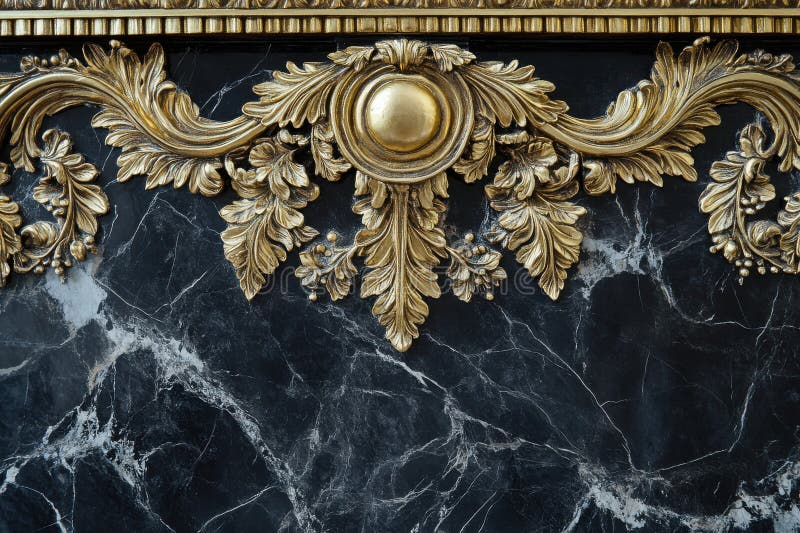 Ornate Marble and Gold Design with Luxurious Regal Elements Featuring ...