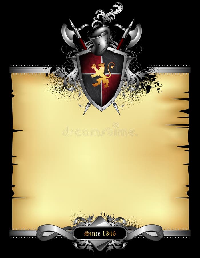 Ornate medieval frame stock vector. Illustration of medieval - 80201380