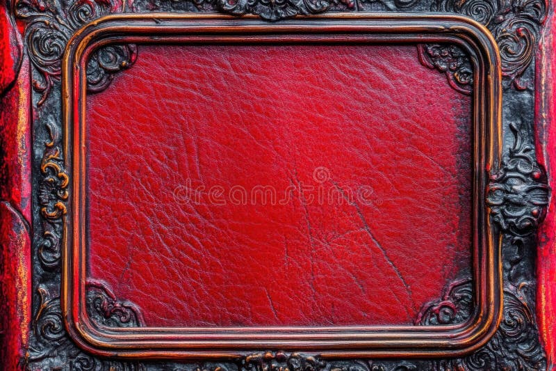 Ornate Medieval Frame on Textured Red Background for Artistic Design ...
