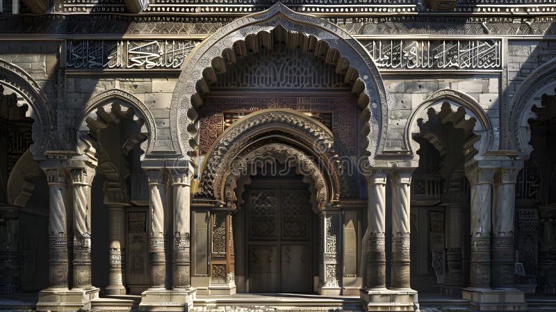 Ornate Mihrabs: Exquisite Calligraphy and Intricate Carvings Ai Image ...