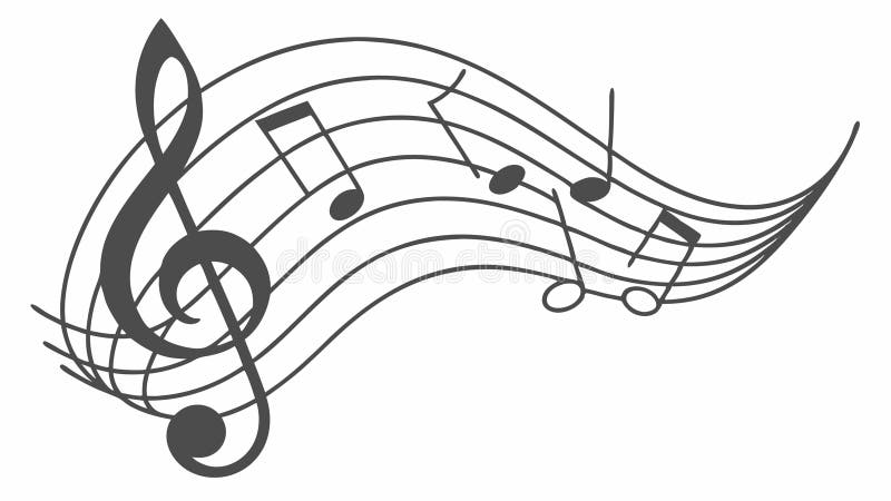 Ornate Musical Notes Scroll Vector, Art & Melody, Vector Design ...