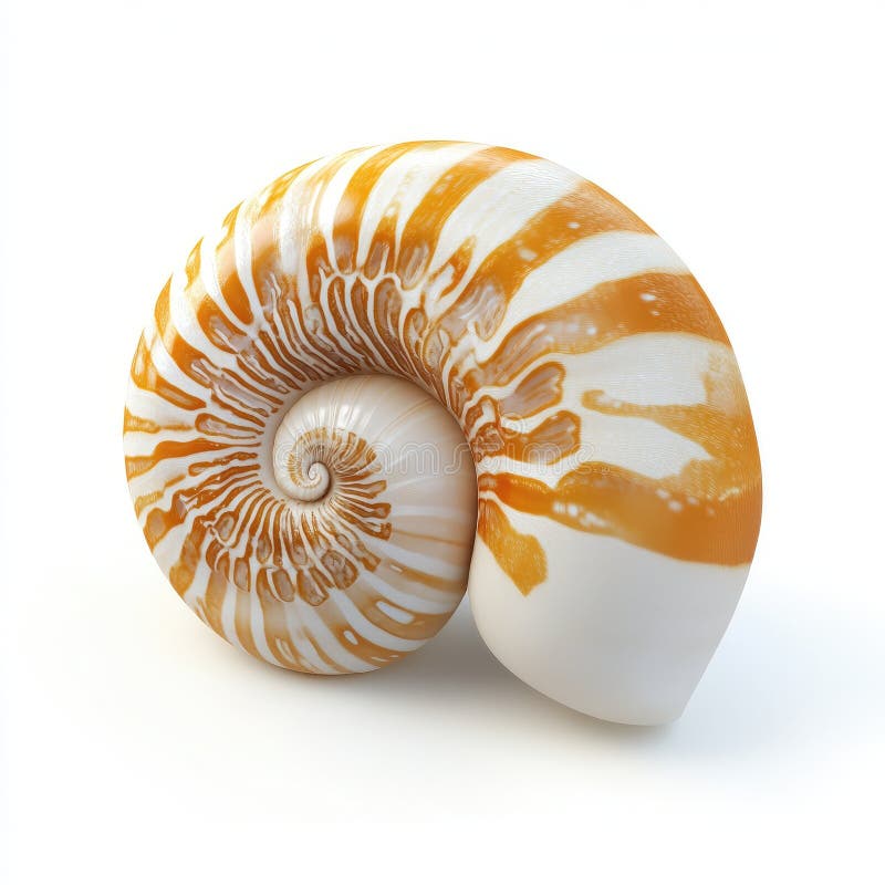 Stunning Nautilus Shell: Spiral of Ocean Beauty Stock Illustration ...
