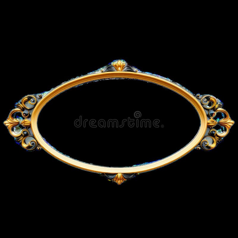 Ornate Oval Decorative Frame Design Stock Photo - Image of decorative ...