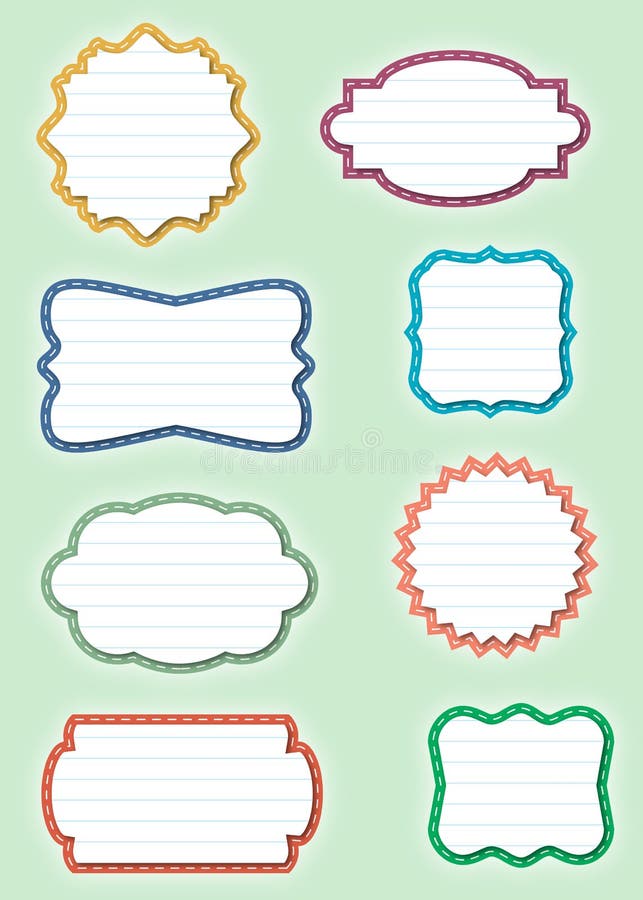 Ornate Paper Frames - Labels Stock Vector - Illustration of note ...
