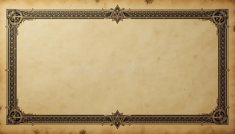 Ornate Parchment Paper Background with Decorative Border Ready for Text ...