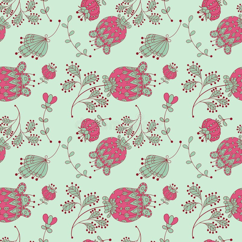 Ornate Mint Pattern stock vector. Illustration of repeating - 19843926