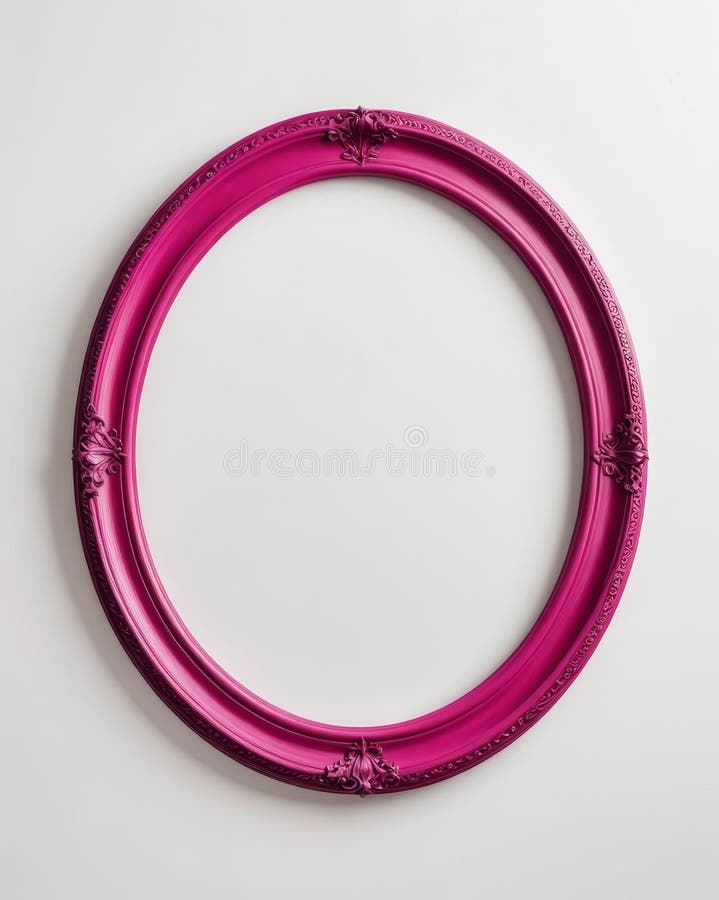Ornate Pink Oval Frame Smooth Light Background Stock Photos - Free ...