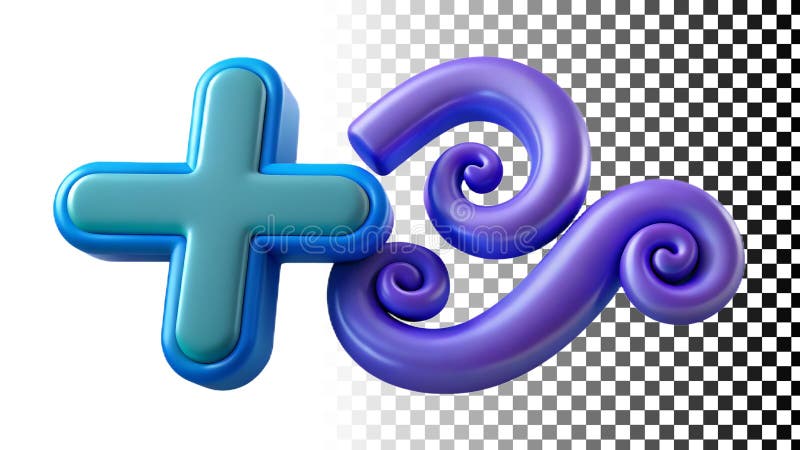 Decorative Plus Sign, Ornate Symbol for Design and Creative Projects ...