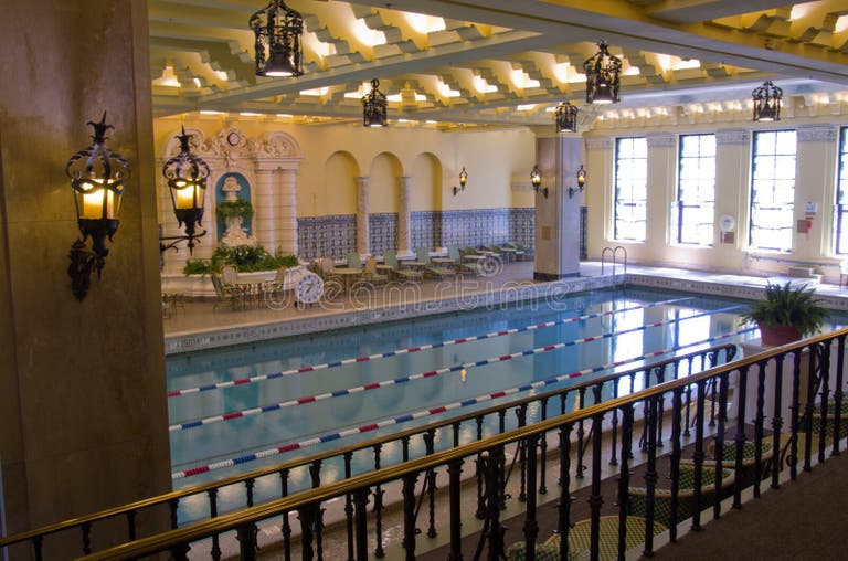 Ornate Pool, Intercontinental Hotel, Chicago Editorial Photo - Image of ...