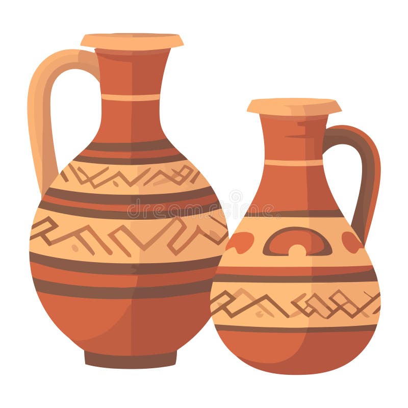 Ornate Pottery Ancient Indigenous Cultures Stock Vector - Illustration ...