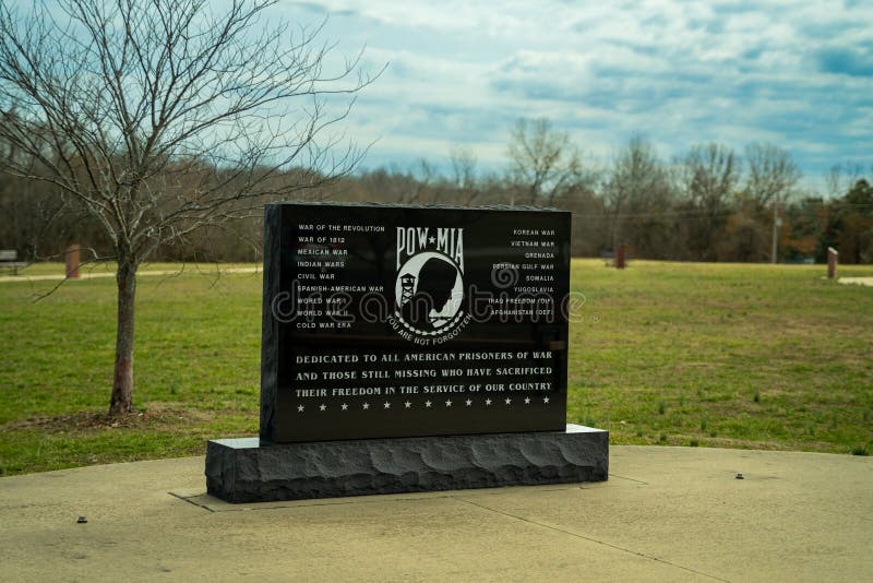 Ornate Pow Mia Monument at a Cemetery Editorial Photography - Image of ...