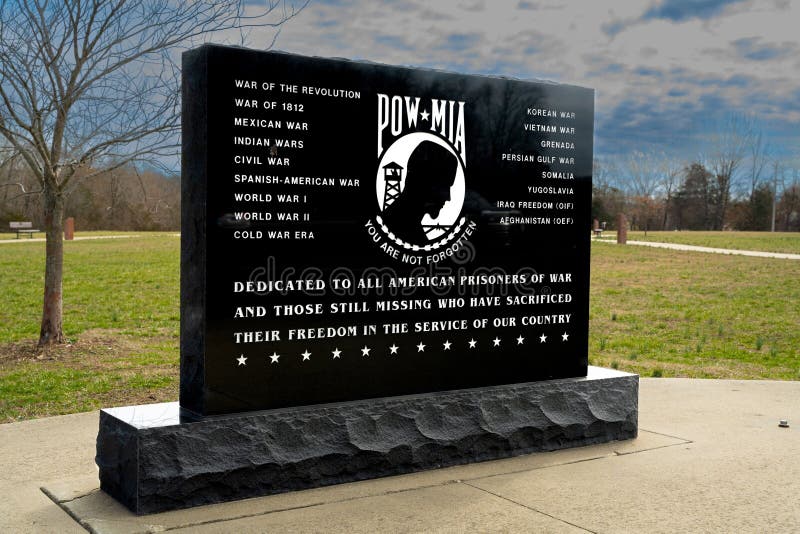 Ornate Pow Mia Monument at a Cemetery Editorial Stock Photo - Image of ...