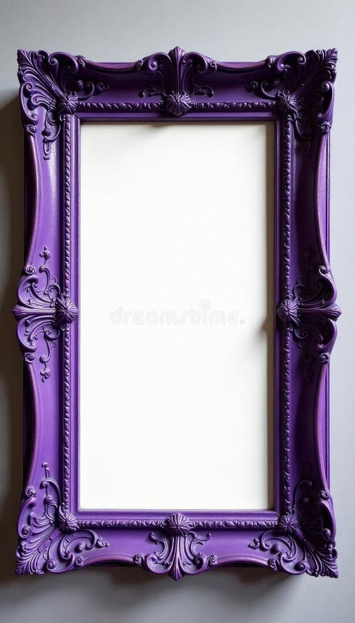 Ornate Purple Antique Frame, Distressed Finish, Wood, Texture Stock ...