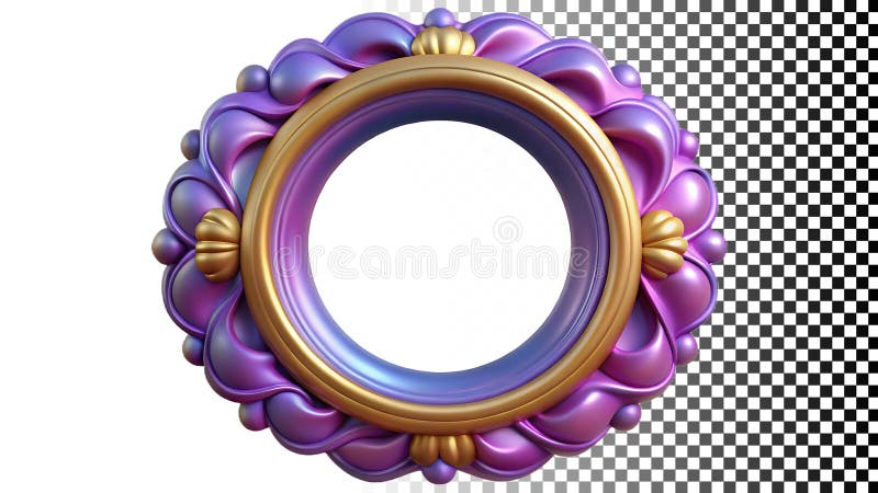 Purple Ring Frame, Decorative Circle, and Elegant Border Design Png ...