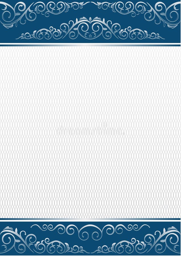 Ornate Rectangular Color Frame and Decorative Pattern, A4 Stock Vector ...