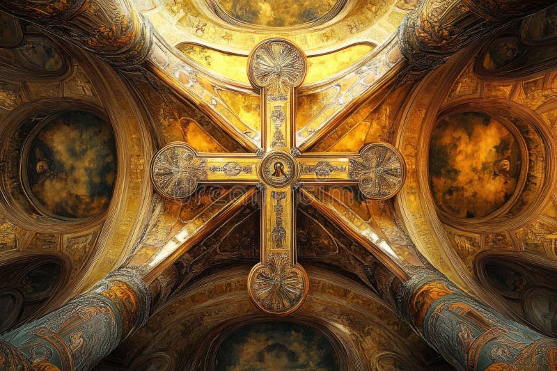 Ornate Religious Ceiling Design Stock Photo - Image of cathedral ...