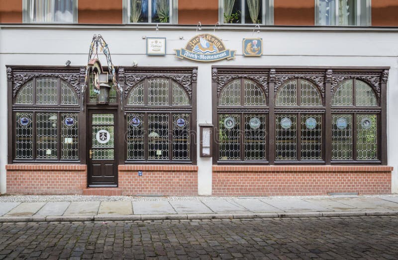 Ornate Restaurant Facade, Stralsund, Germany Editorial Stock Photo ...