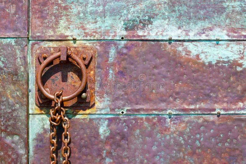 Ornate Rusty Iron Gate Close Detail Stock Image - Image of iron, latch ...