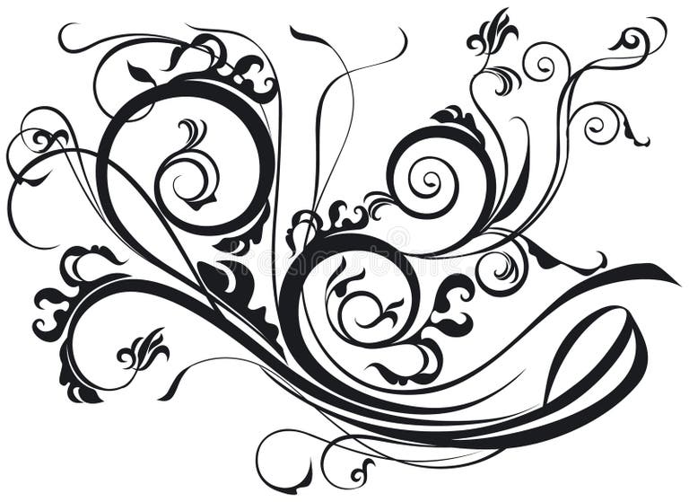Ornate Scroll stock vector. Illustration of floral, design - 3030233