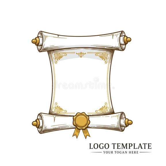 An Ornate Scroll-like Design Features a Blank Central Area Bordered by ...