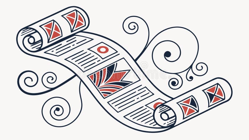 Ornate Scroll with Swirling Lines, Abstract, Vector Design Generative ...