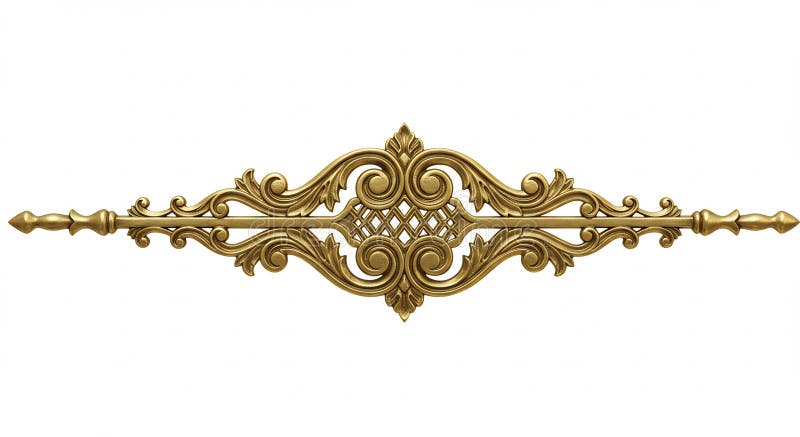 Ornate Scrollwork Design Element on White Background Stock Illustration ...