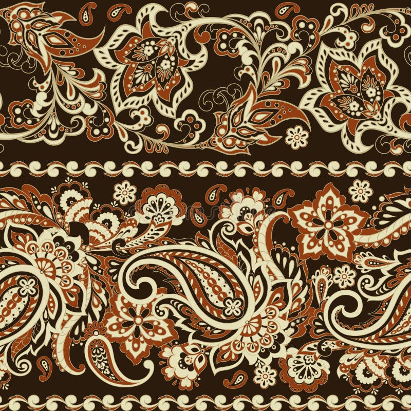 Ornate Seamless Damask Background. Vector Vintage Wallpaper. Stock ...