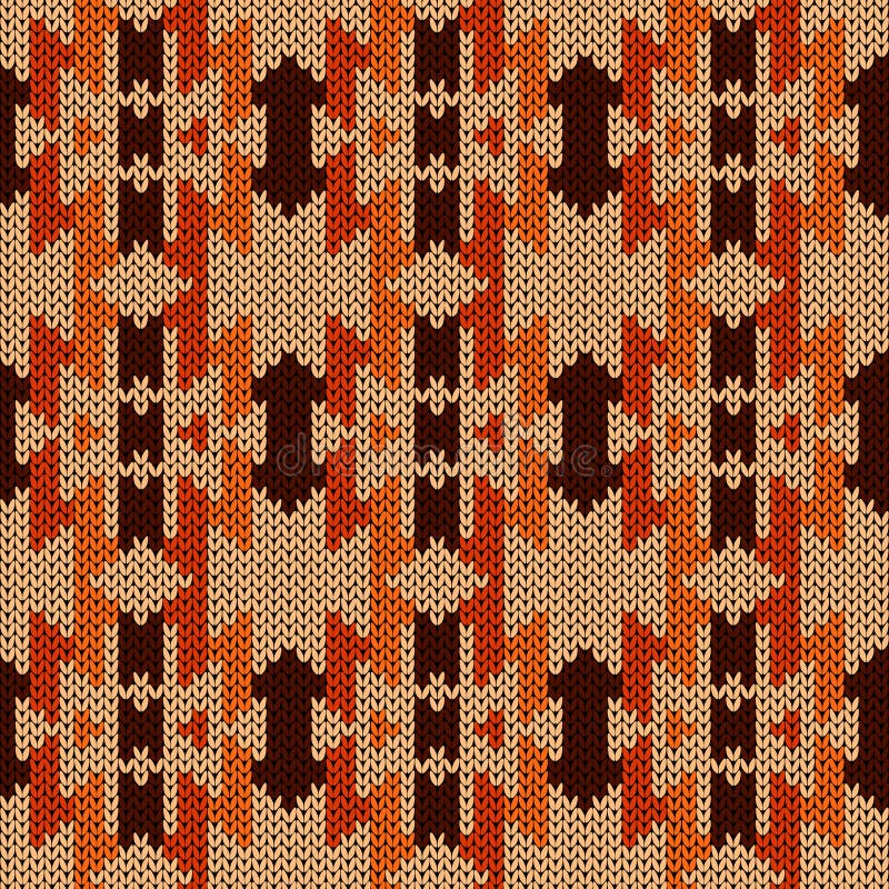 Ornate Seamless Knitted Pattern Stock Vector - Illustration of creative ...