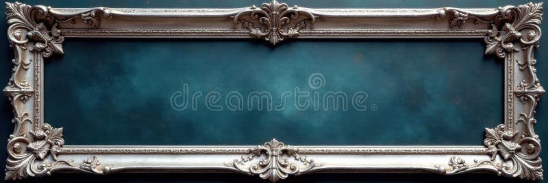 Ornate Silver Baroque Frame, Swirling Scroll Details , Flourish, Ornate ...