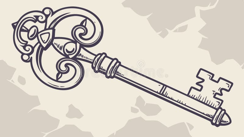 Ornate Skeleton Key, Unlocking Secrets and Possibilities, Vector Design Generative AI Stock ...