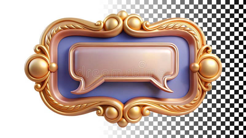 Ornate Speech Bubble Frame, Decorative Text Box, Vintage Style Png ...