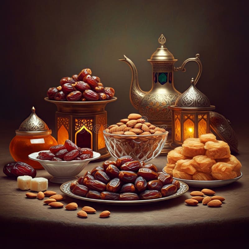 An Ornate Spread Featuring Traditional Middle Eastern Elements. a ...