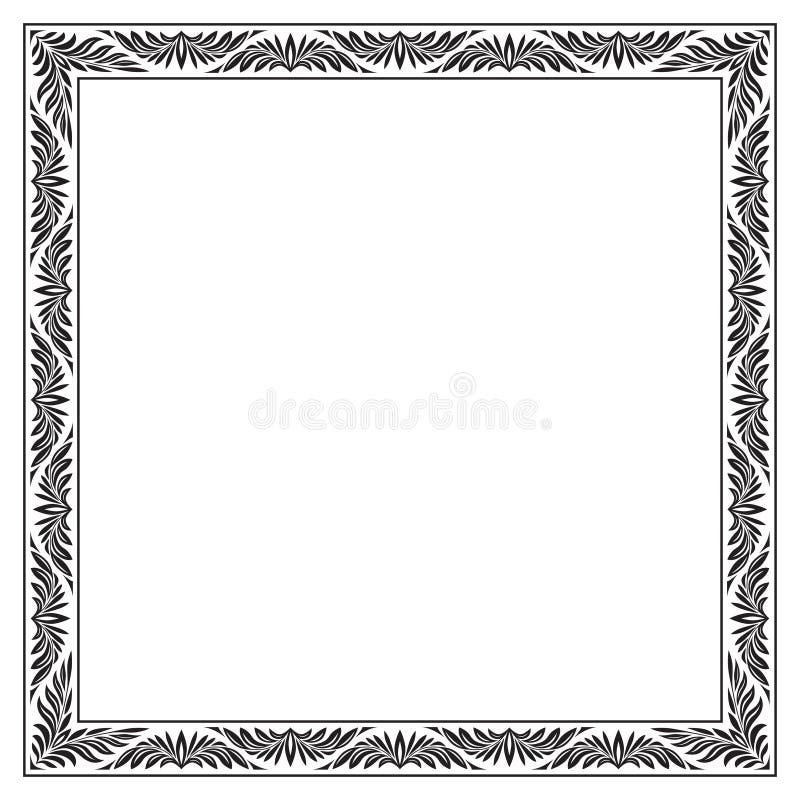 Ornate square black frame stock illustration. Illustration of framework ...