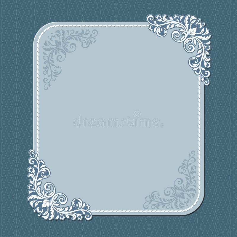 Ornate Square Card, Invitation. Stock Vector - Illustration of frame ...