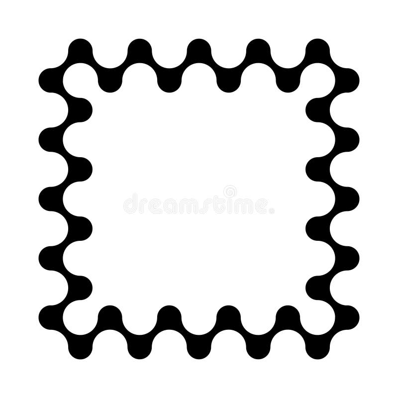Ornate Square Frame with Repeating Wavy Inner Edges Creative Projects ...