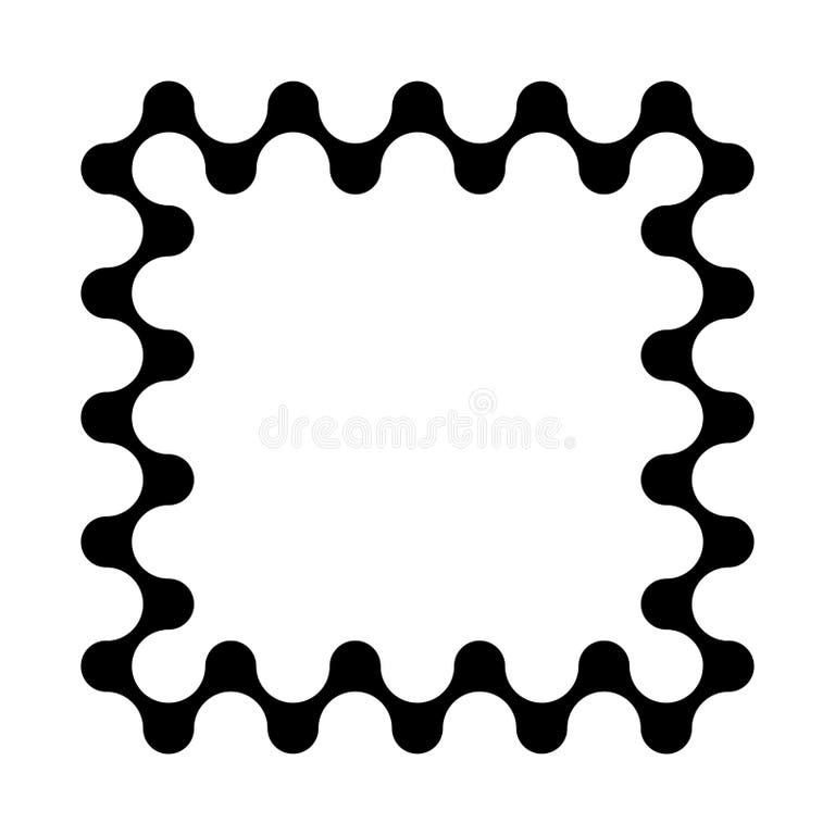 Ornate Square Frame with Repeating Wavy Inner Edges Creative Projects ...