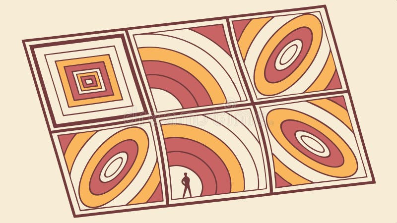 Ornate Square Tile Pattern with Intricate Geometric Designs Vector ...