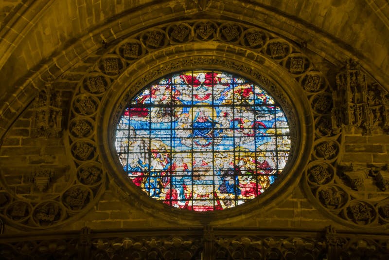 Ornate Stained Glass Window Stock Photo - Image of church, light: 82091138