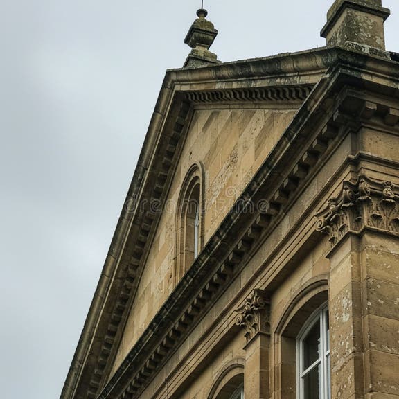 Ornate Stone Building Facade with Classical Architectural Details ...