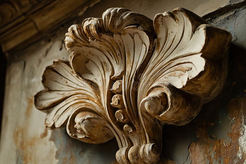 Ornate Stone Carving Detailed Decorative Architectural Element Stock ...